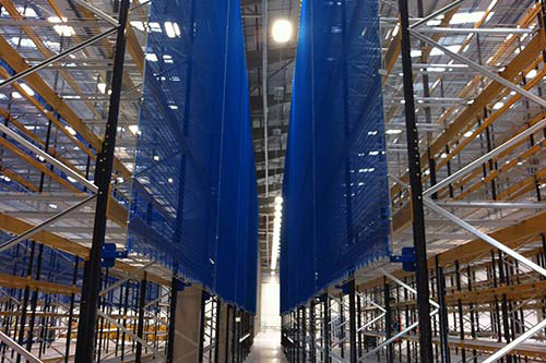 Back of rack ant-collapse racking | MeshSTOR