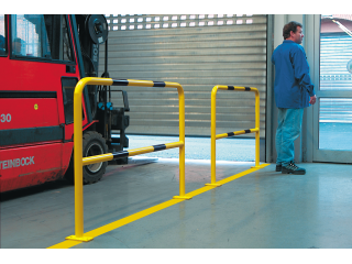 Traffic-Line Steel Hoop Guards | MeshSTOR