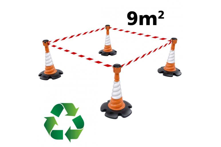 Skipper Retractable Safety Tape Barrier | MeshSTOR