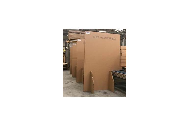 Temporary Cardboard Partitioning for Covid Protection | MeshSTOR