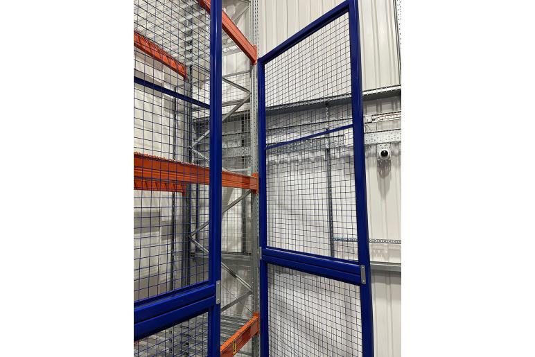 Lockable double height doors for pallet racking | MeshSTOR
