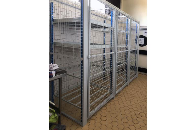 Mesh caging for alcohol store for well known bakery in Harrogate | MeshSTOR