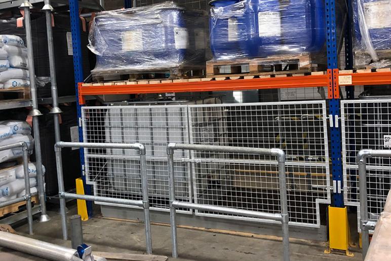 Water treatment company takes steps to protect staff walkway and pallet ...