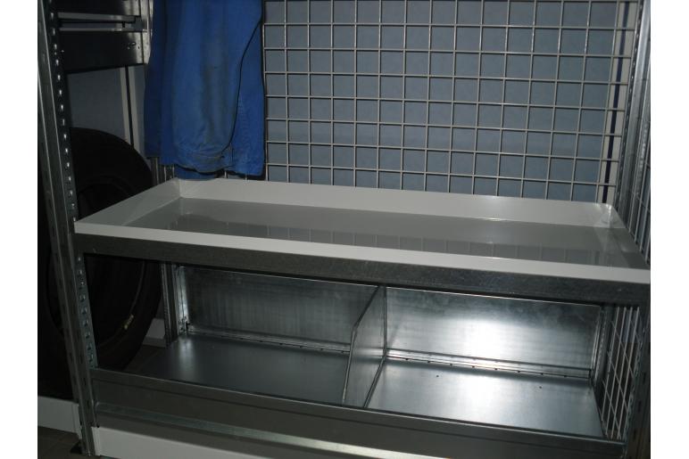 Spill Containment Longspan Shelving & Racking with Doors | MeshSTOR