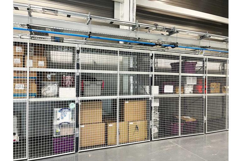 Design and Service Company uses longspan shelving with lockable doors ...