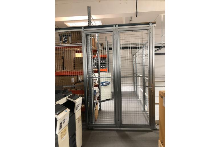 Lockable Mesh Sliding Doors For Caged Partitioning Area | MeshSTOR