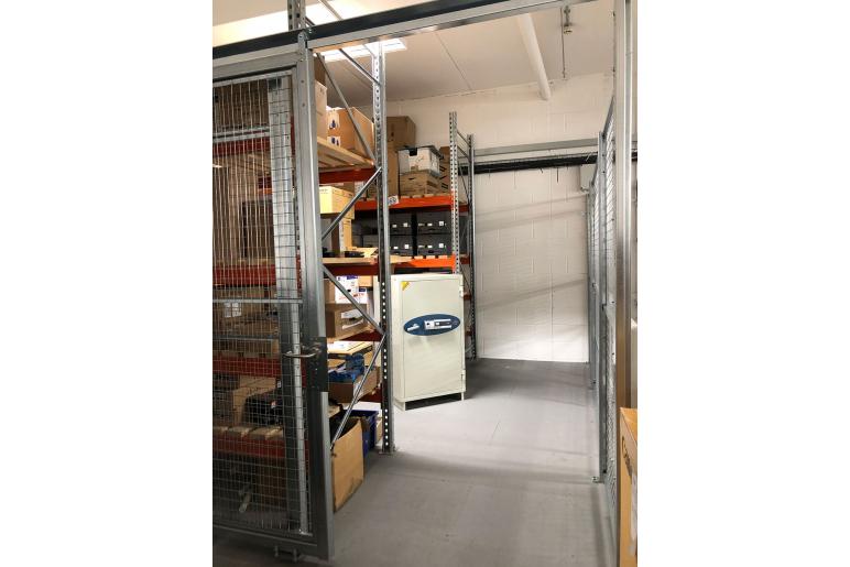 Lockable Mesh Sliding Doors For Caged Partitioning Area | MeshSTOR