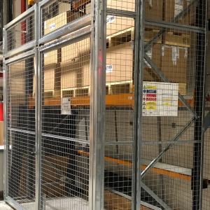 Security mesh longspan shelving & racking with lockable doors | MeshSTOR